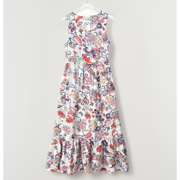 Sundance | Dresses | Sundance Large 0 Silk White Floral Maxi Light As ...